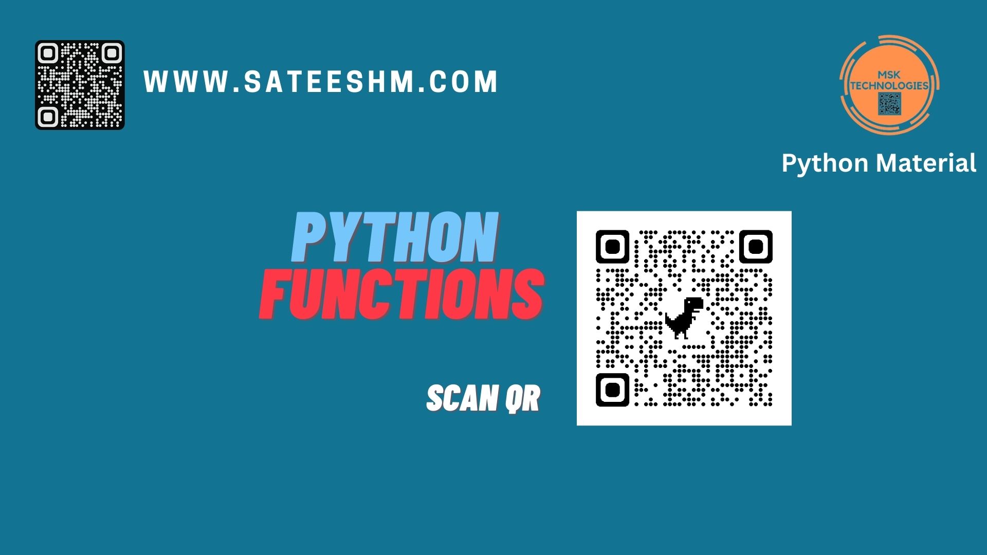 Python Functions -MSK Technologies Python Functions -MSK Technologies