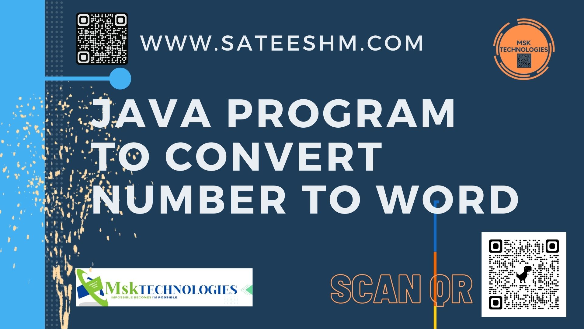 Java Program To Convert Number To Word MSK Technologies