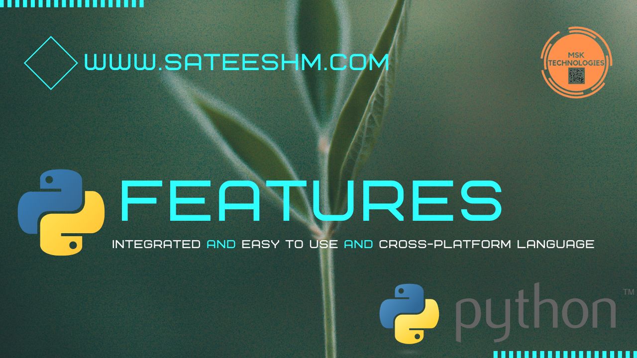 Features Of Python msk Technologies